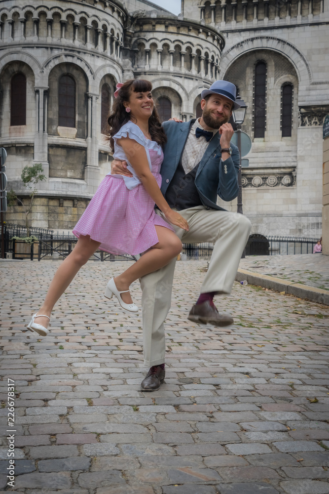 Paris, France - 10 07 2018: Montmartre. Photo shoot in Montmartre ...