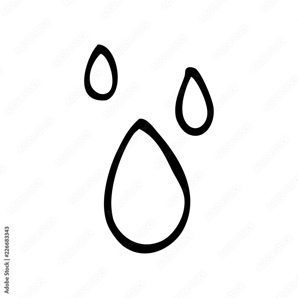 line drawing cartoon rain drops Stock Vector | Adobe Stock