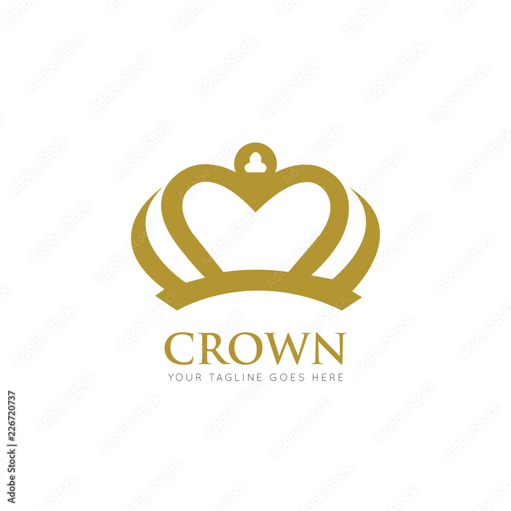 crown concept logo, icon, symbol, ilustration design template Stock ...