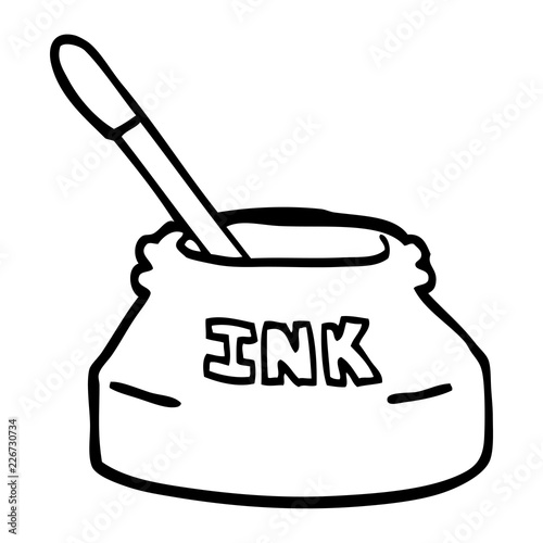 Ink Pot Clipart Black And White