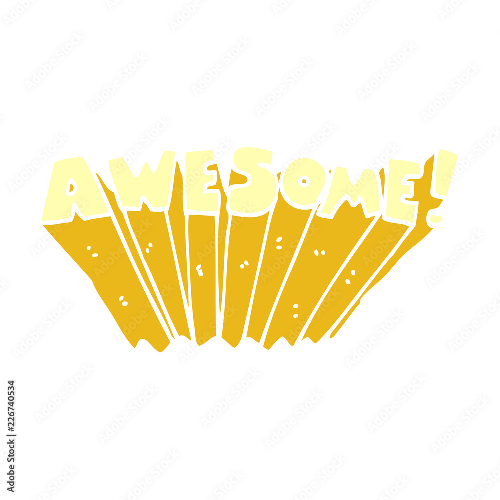 cartoon doodle awesome word Stock Vector | Adobe Stock cartoon doodle awesome word Stock Vector | Adobe Stock