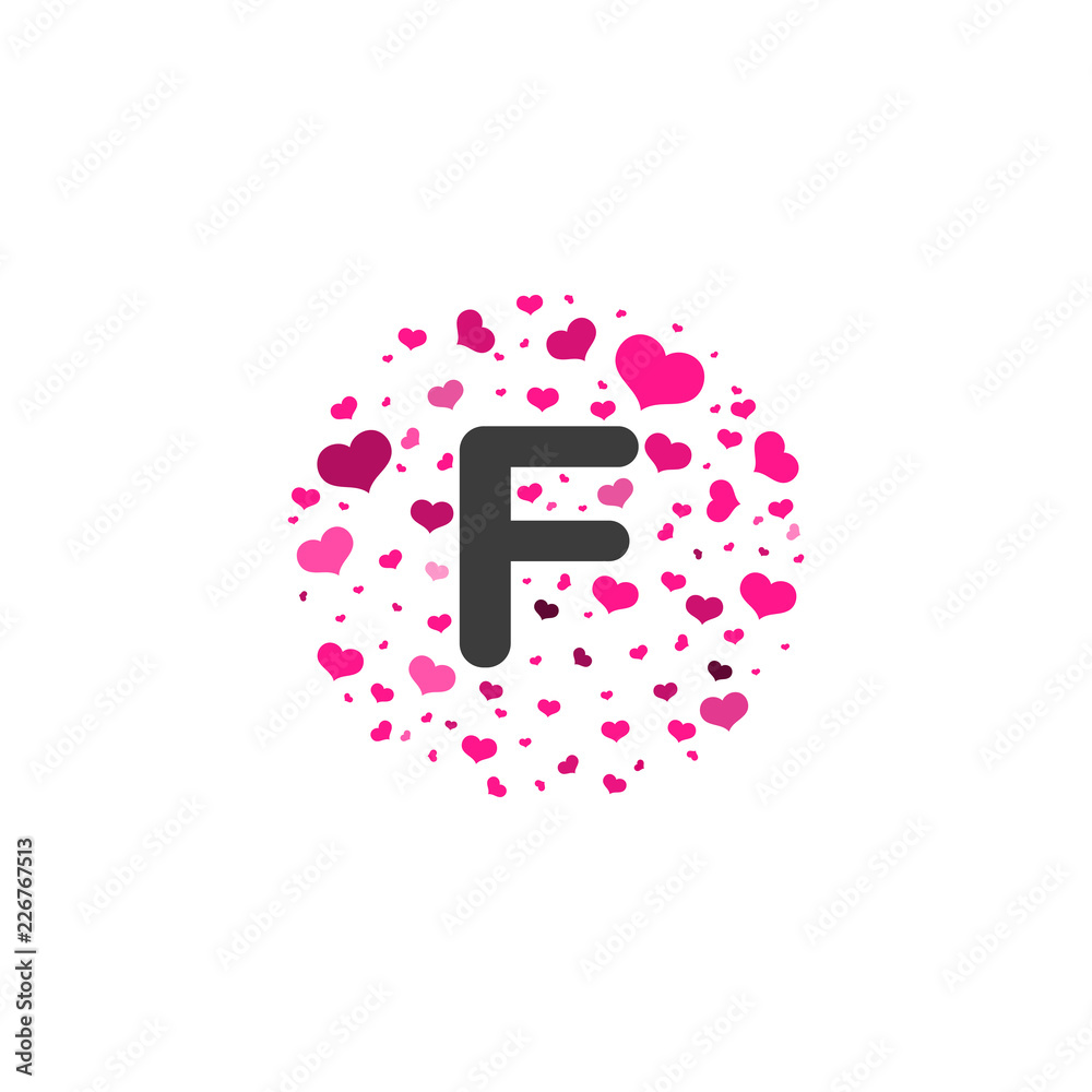 The Letter F In Pink