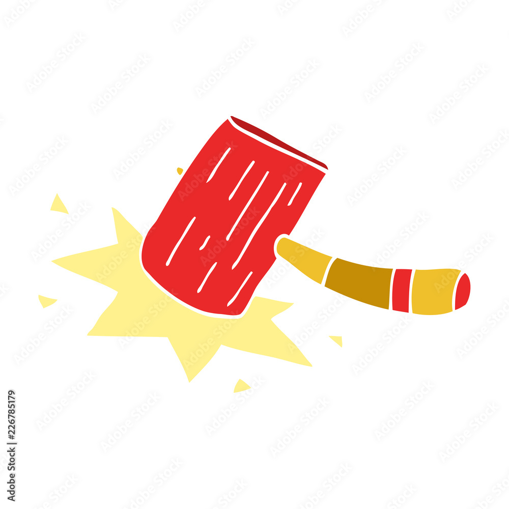cartoon doodle mallet Stock Vector | Adobe Stock