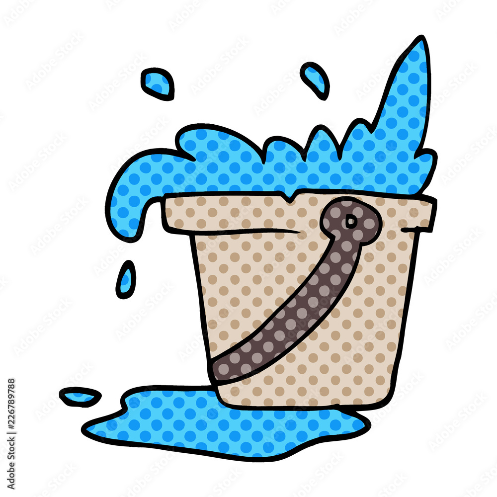 cartoon doodle bucket of water Stock Vector | Adobe Stock