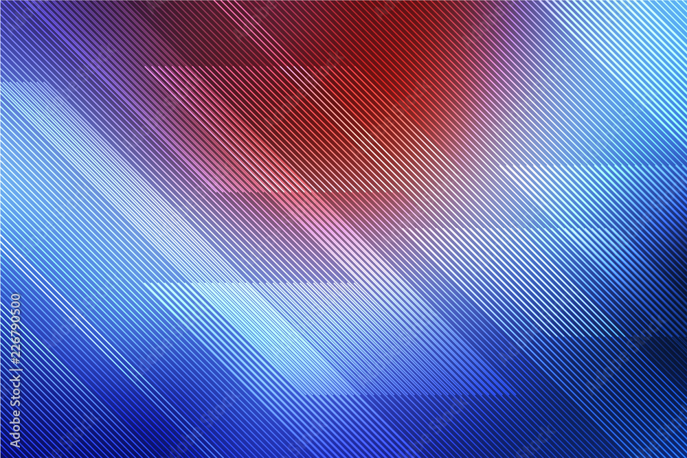 abstract red and blue background with lines. illustration technology ...