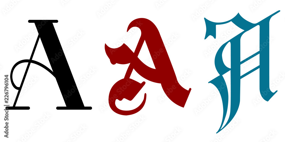 Different Types Of Letter A Styles
