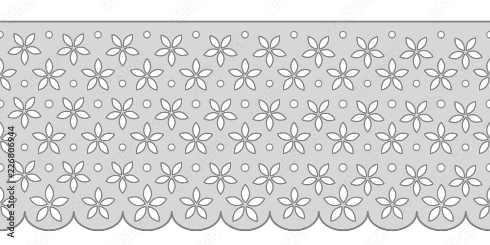 Decorative ornament for border of fabric. Stylized texture of ...