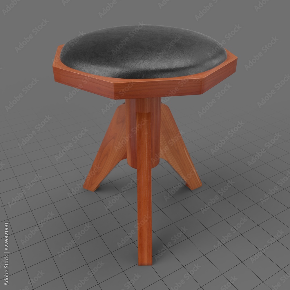 Piano stool Stock 3D asset | Adobe Stock