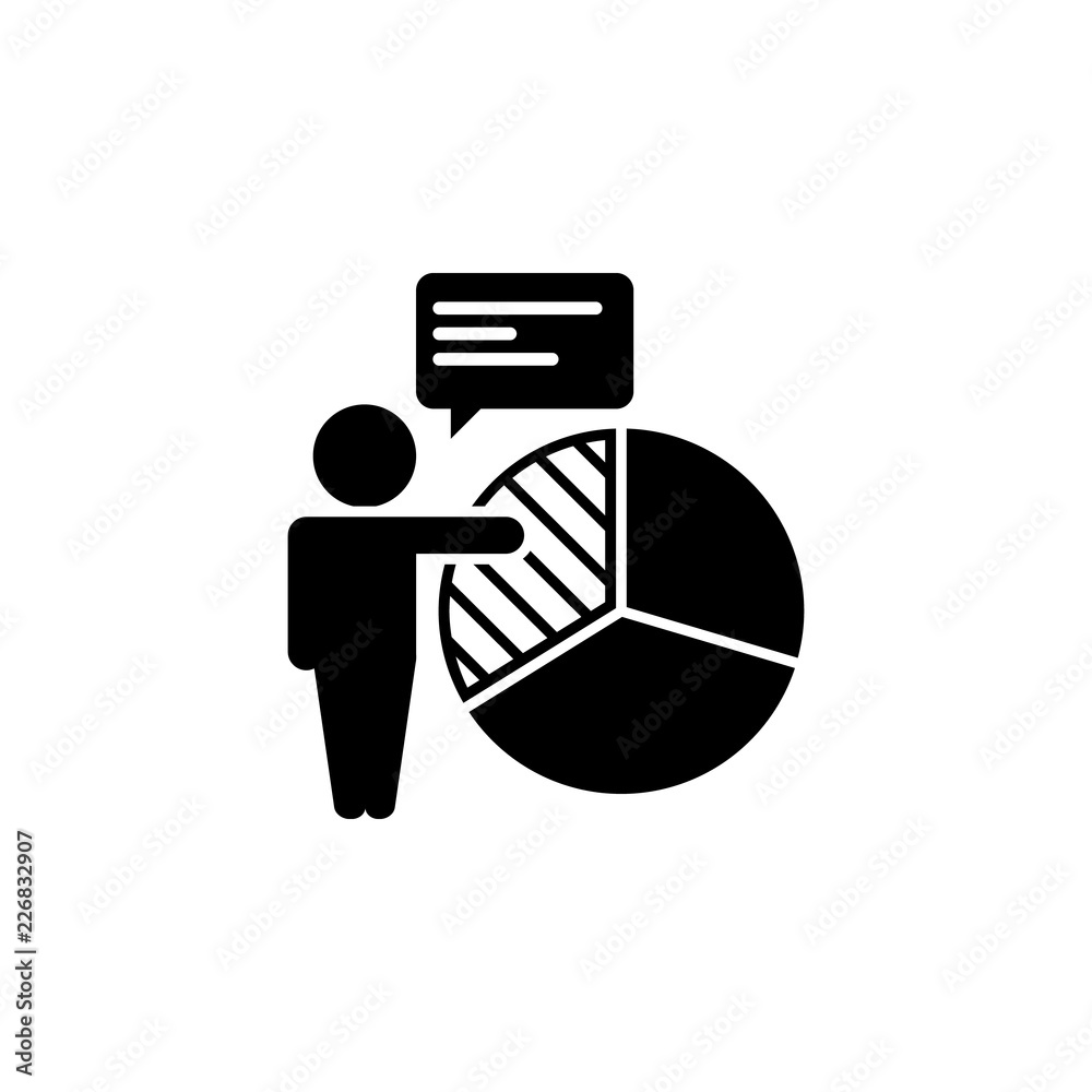Teacher, chart, teach icon. Element of training, seminar. Premium ...