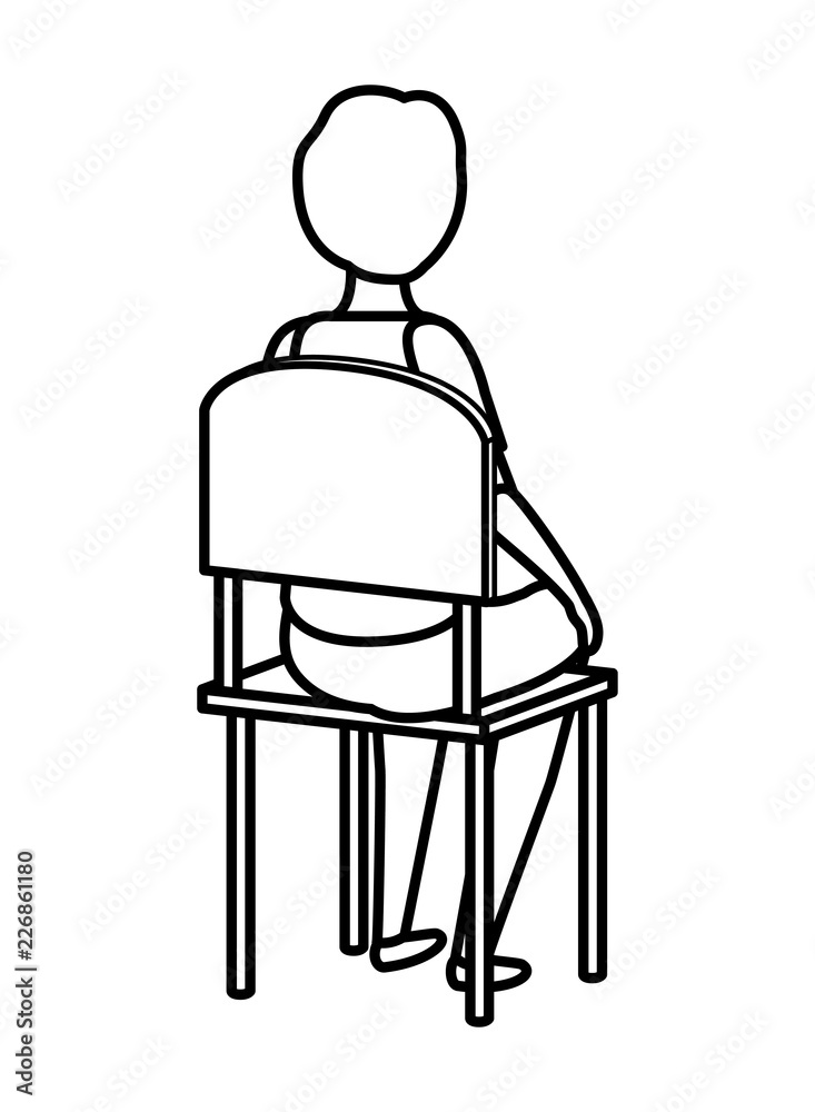 School Chair Drawing