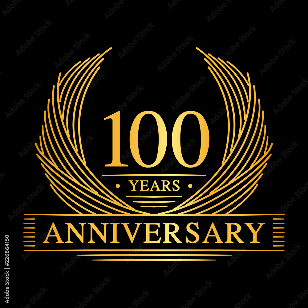 100 years design template. 100th anniversary. Vector and illustration ...
