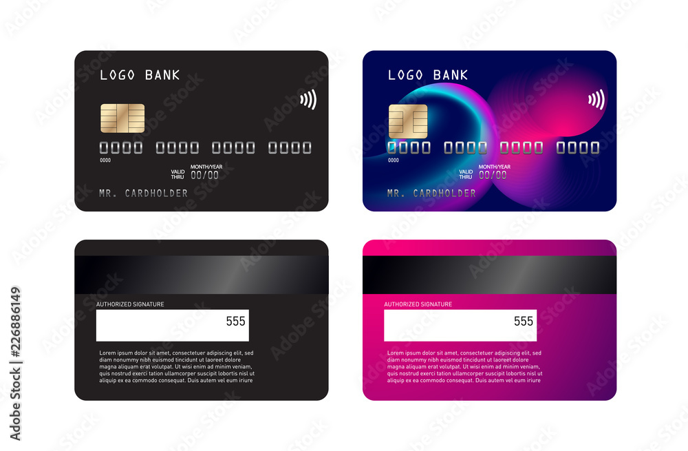 Luxury credit card template design. With inspiration from the abstract ...