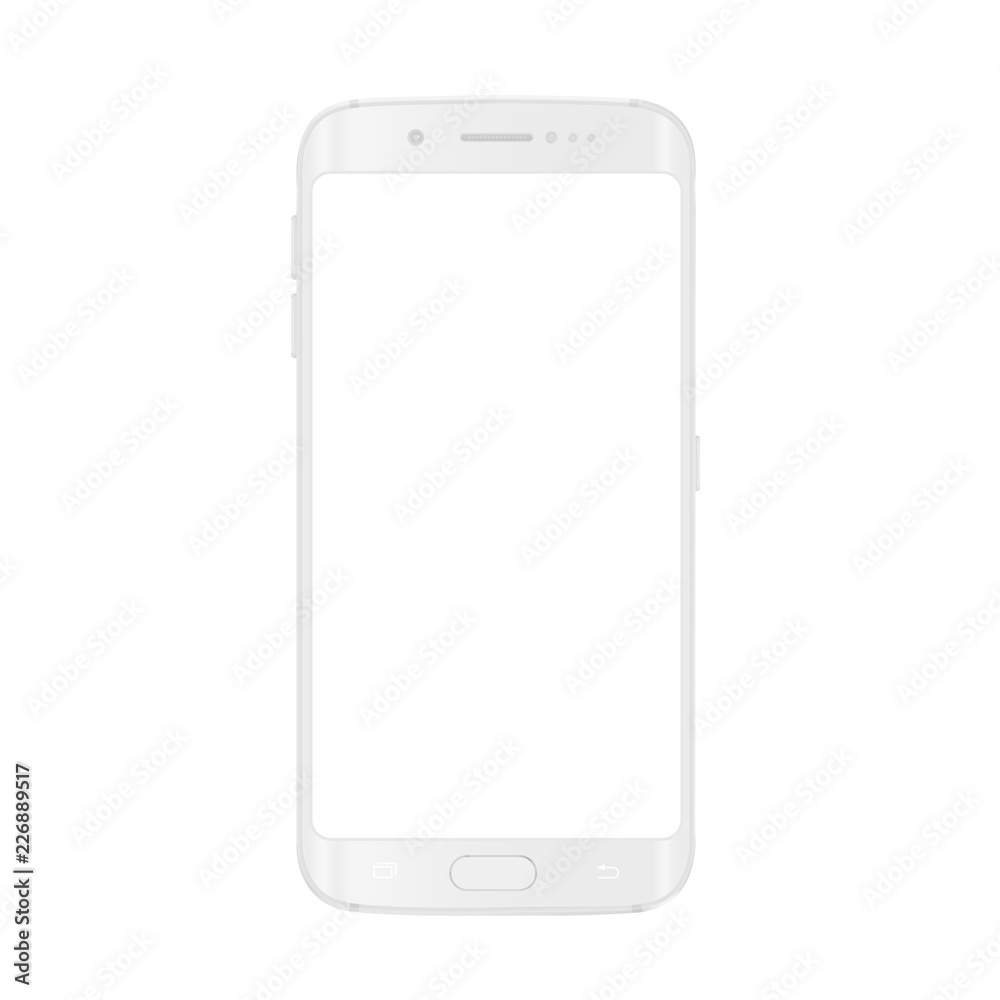 Soft white realistic new generation of modern vector smartphone ...