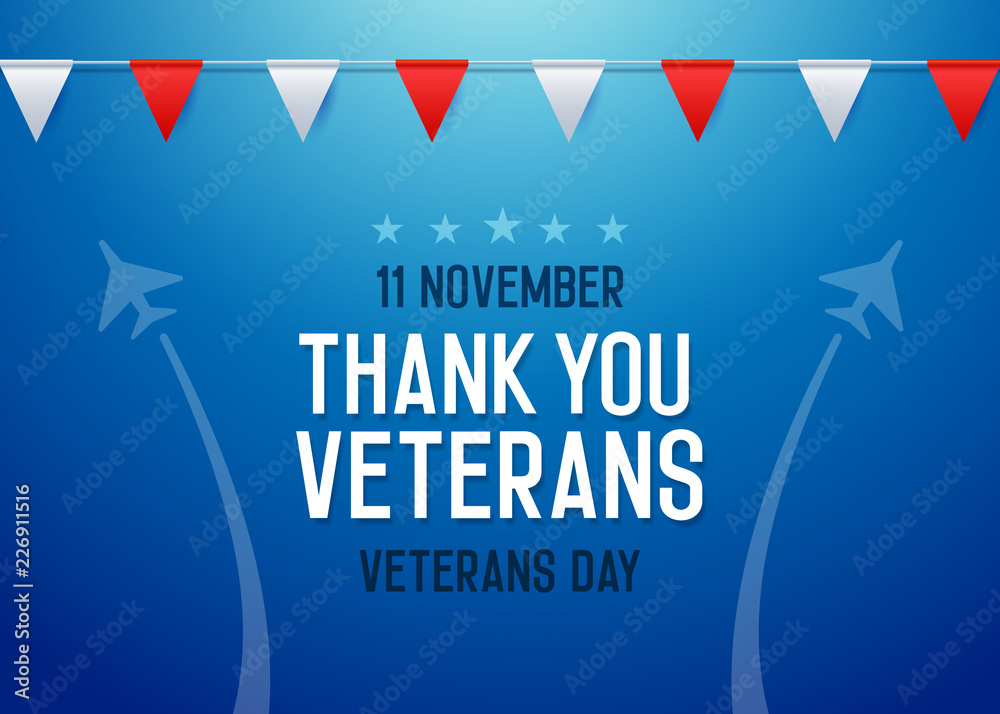 Thank you Veterans background. Vector illustration for veterans day 11 ...