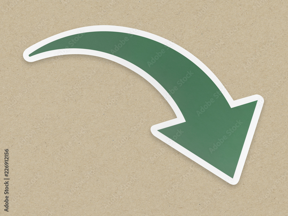 Green arrow design isolated on background Stock Photo | Adobe Stock