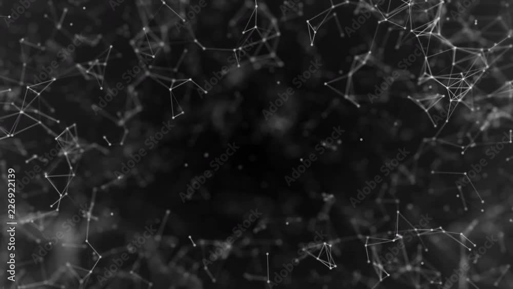 Video „big data visualization, abstract nanotechnology Black color ...