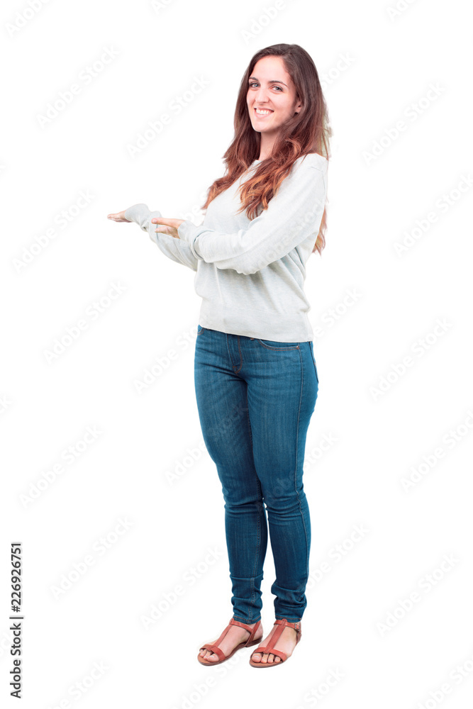 Full Body Woman Greeting