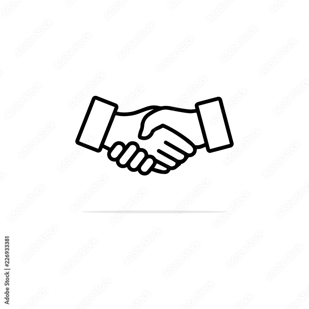 Shake hands icon. Vector concept illustration for design. เวกเตอร์สต็อก ...