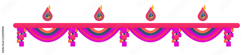 Border design for Diwali festival of lights with Indian henna pattern ...
