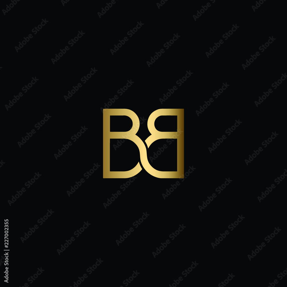 Minimal Solid Letter BB Logo Design Using Letter B In Vector Format ...