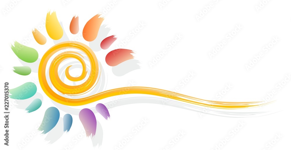 Symbol of color sun. Stock Illustration | Adobe Stock