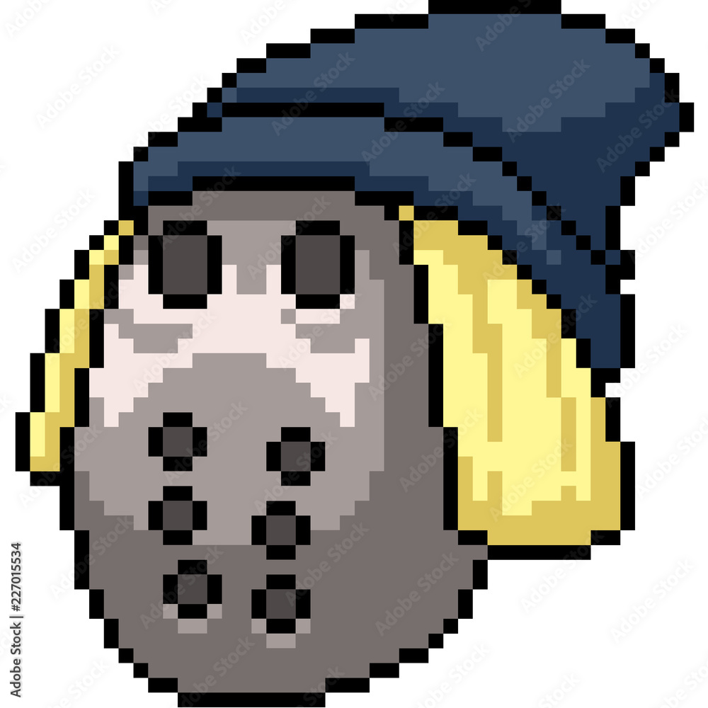 vector pixel art murderer mask Stock Vector | Adobe Stock