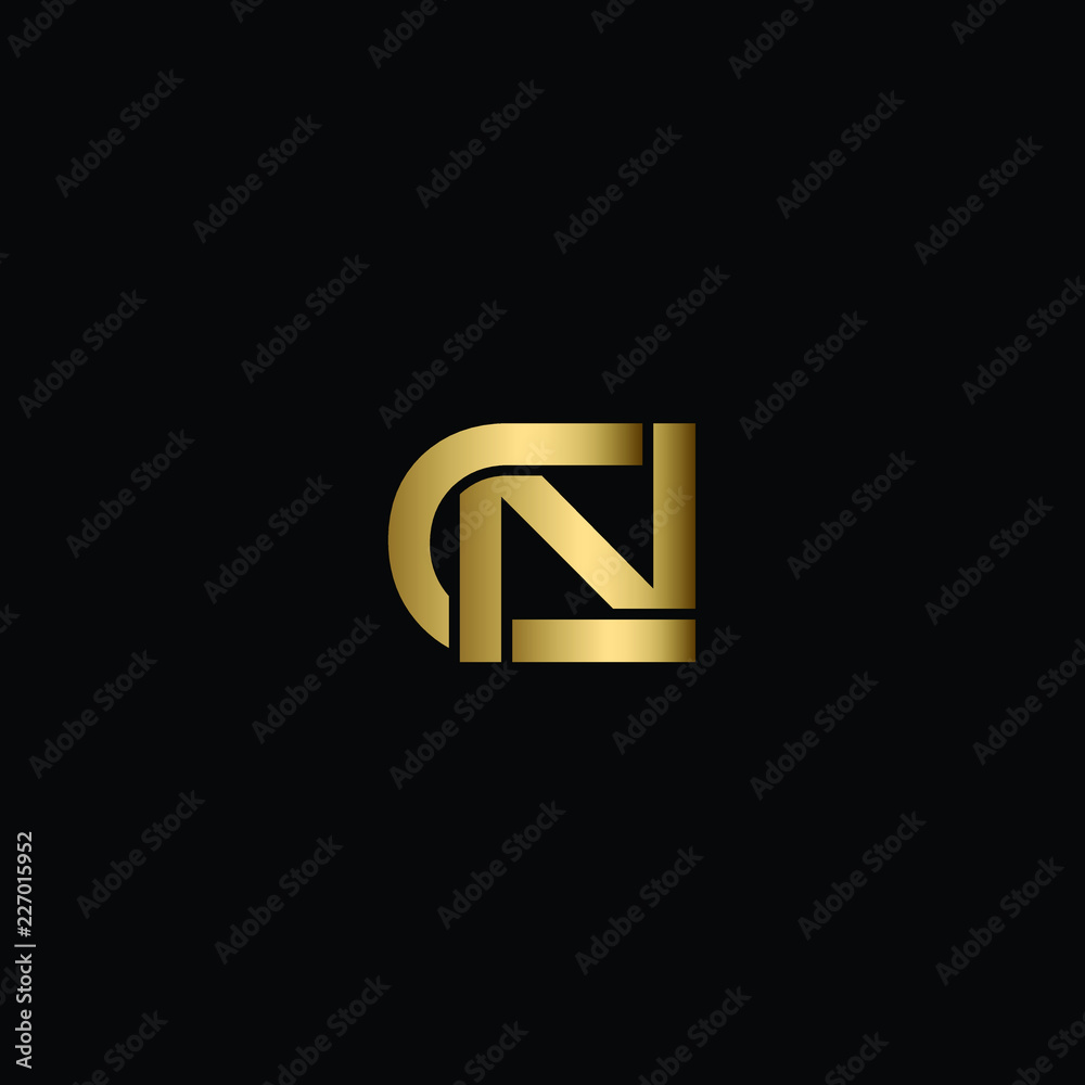 Minimal Solid Letter CN Logo Design Using Letters C N In Vector Format ...