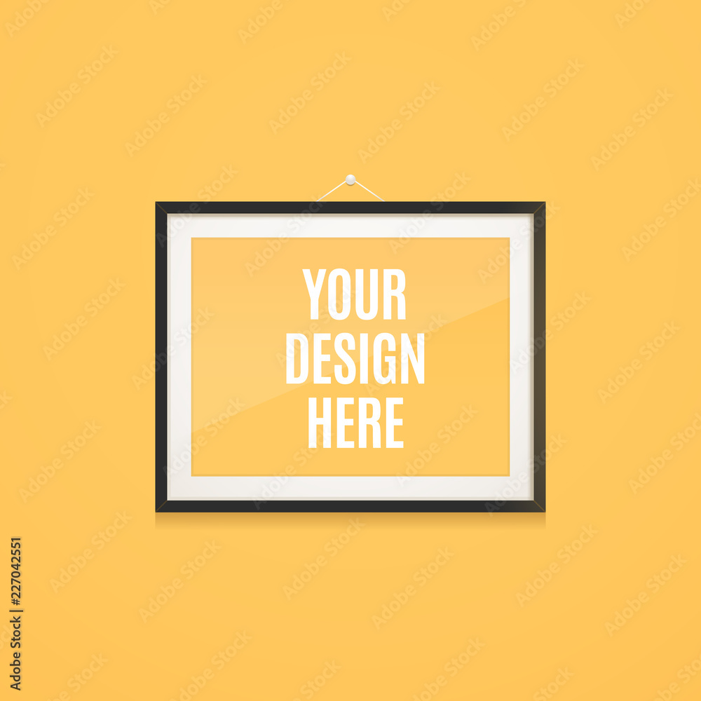 Picture frame for 3x4 sized designs hanging on the wall. Design is on ...