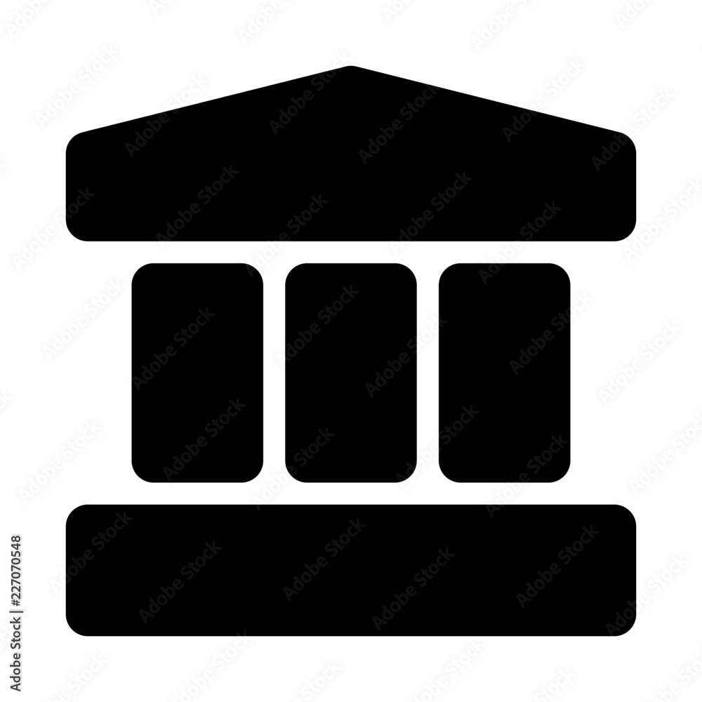 Building Columns City Town Map Locations vector icon Stock Vector ...