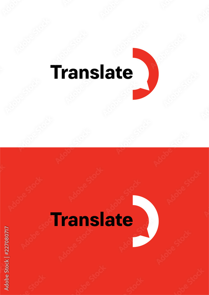 Translate service logo template. Stock Vector | Adobe Stock
