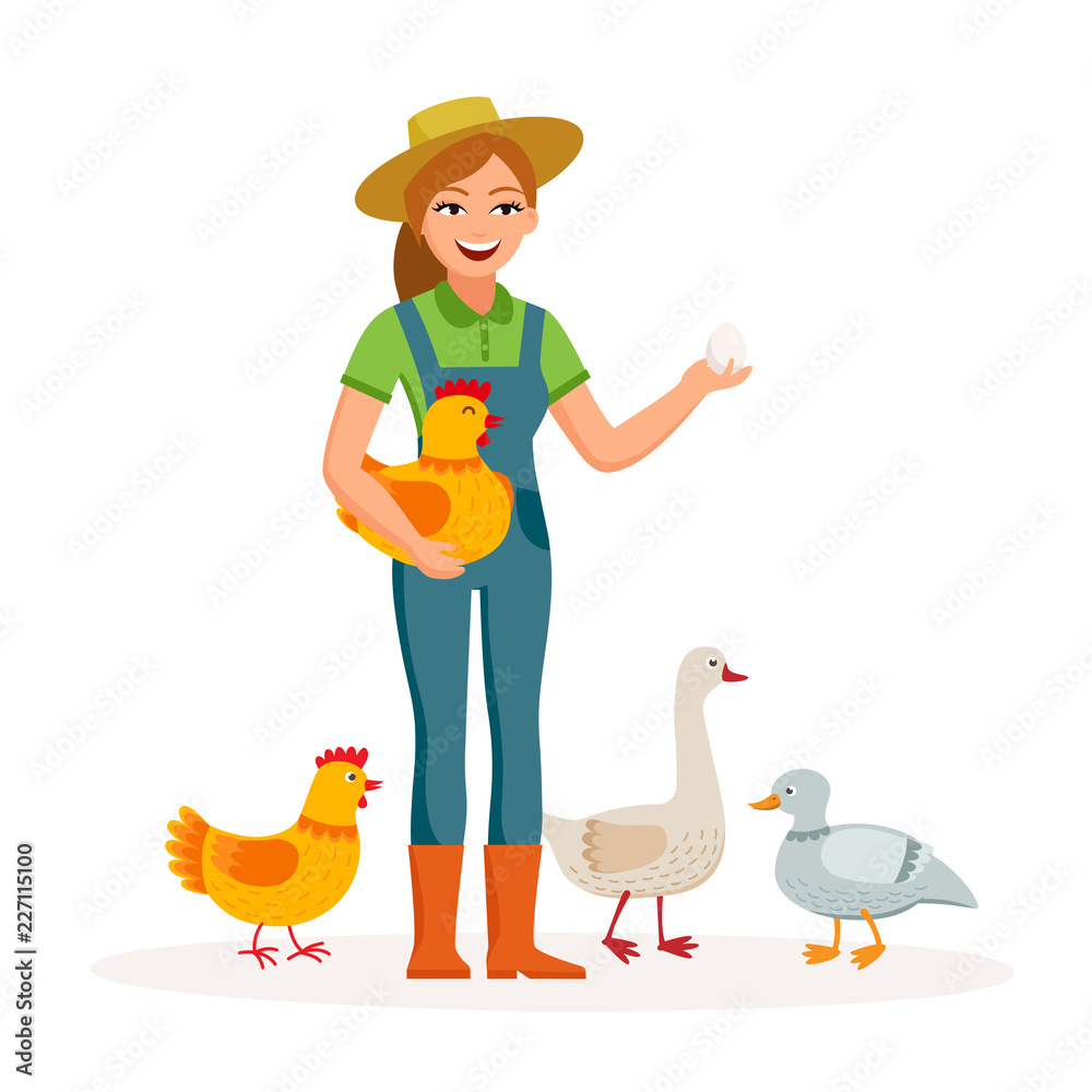 Poultry Farming Clipart Illustrations