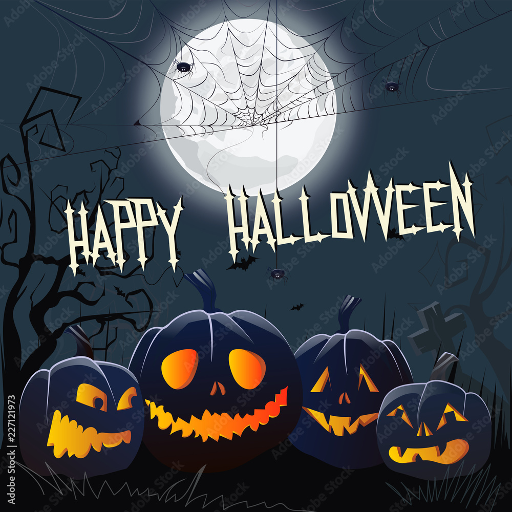 Pumpkin Tree Cartoon