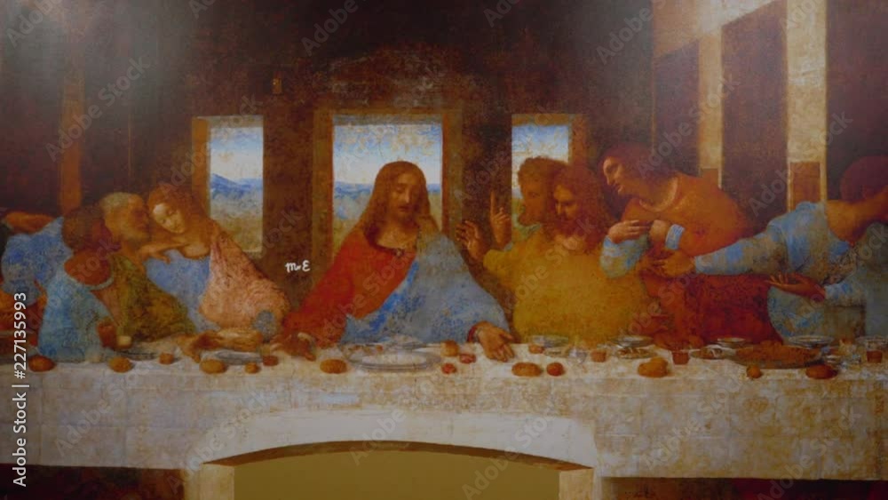 The Last Supper reproduction painting of the Leonardo da Vinci work ...
