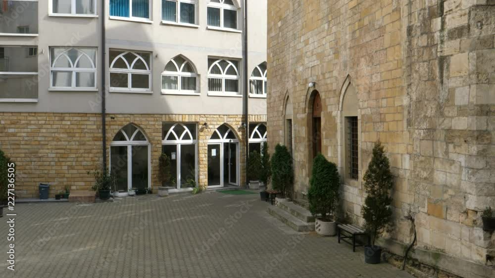 Entrance of Bajrakli Mosque in Belgrade. Built around 1575 it is the ...