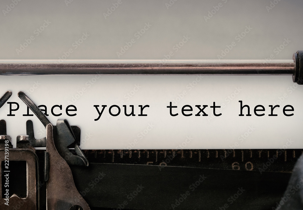 Vintage Typewriter Paper Mockup Stock Template | Adobe Stock