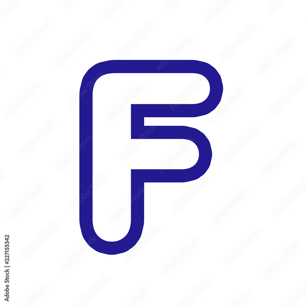 letra do alfabeto na cor azul com fundo branco f ilustração do Stock ...