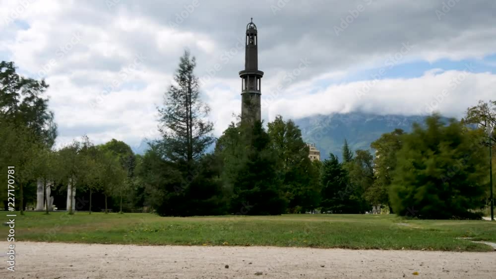 Time lapse of the Perret tower. It is an observation tower located in ...
