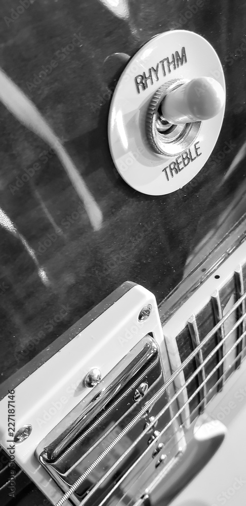 close up electric guitar toggle switch Rhythm and Treble pickup ...