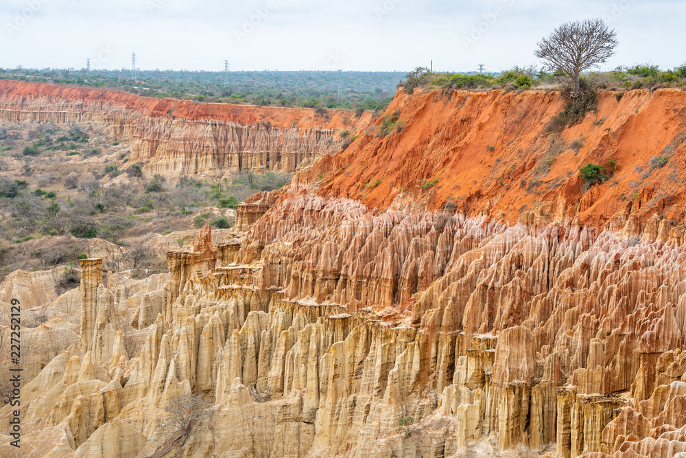 Viewpoint of the Moon (Miradouro da Lua) near Luanda Angola. Landscape of nature near Luanda in ...