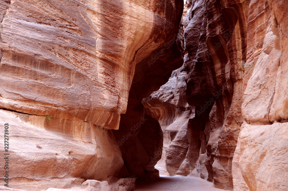 The Siq It is the ancient main entrance leading to the city of Petra ...