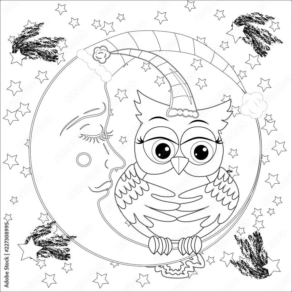 Half Moon Coloring Pages