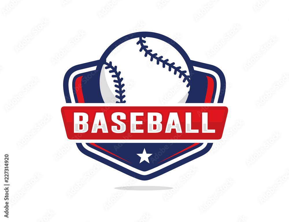 Baseball logo template Stock Vector | Adobe Stock
