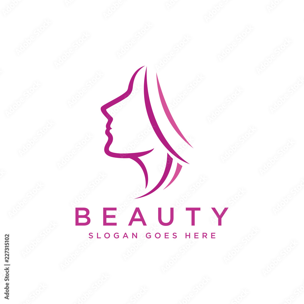 Beauty face logo template Stock Vector | Adobe Stock