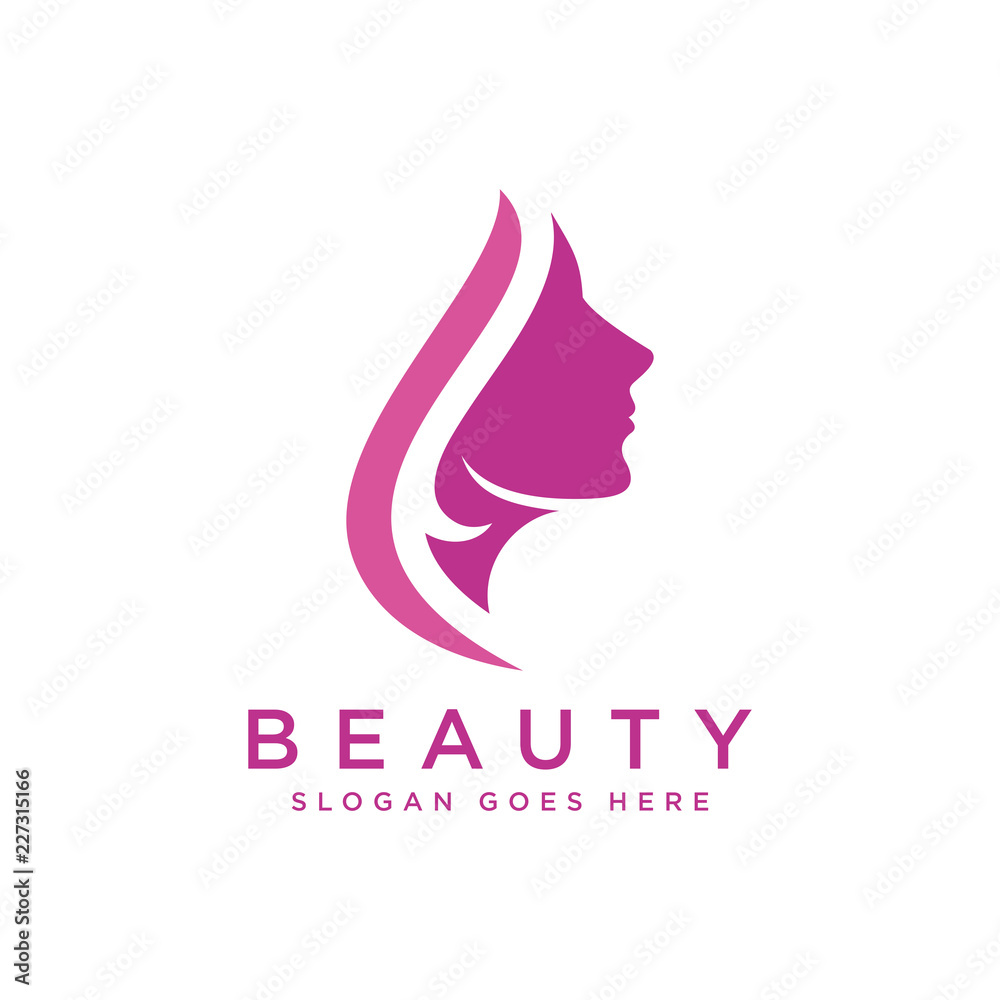 Beauty face logo template Stock Vector | Adobe Stock