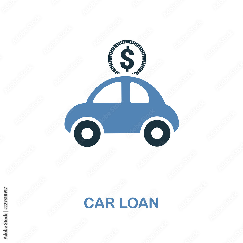 Car Loan icon in two colors design. Pixel perfect symbols from personal ...