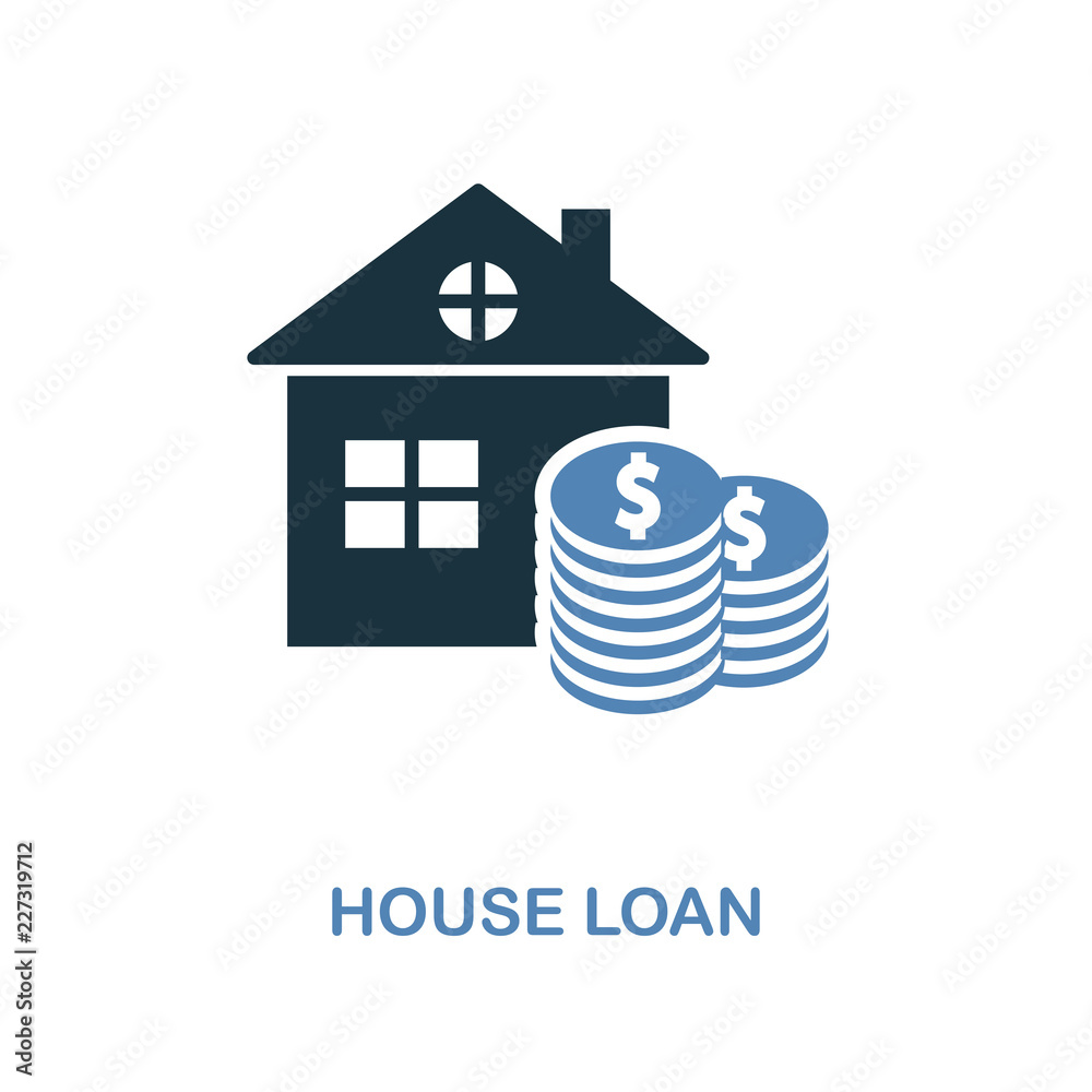 House Loan icon in two colors design. Pixel perfect symbols from ...