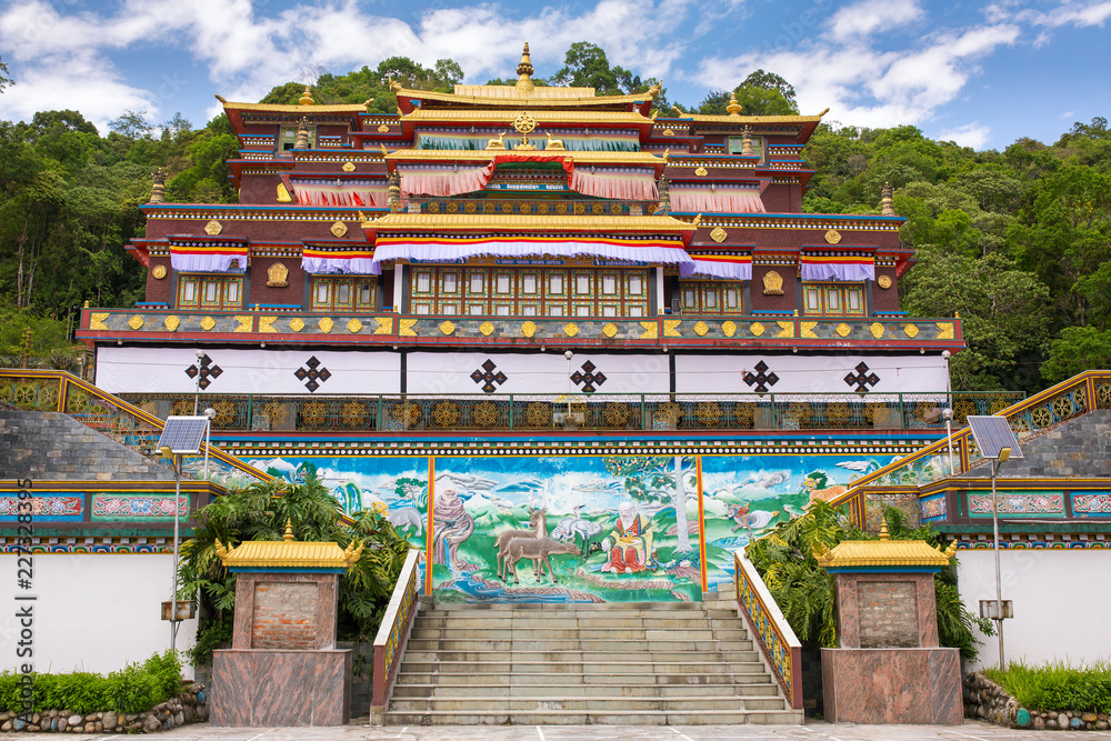 Ranka (Lingdum or Pal Zurmang Kagyud) Monastery in Gangtok. Stock Photo ...