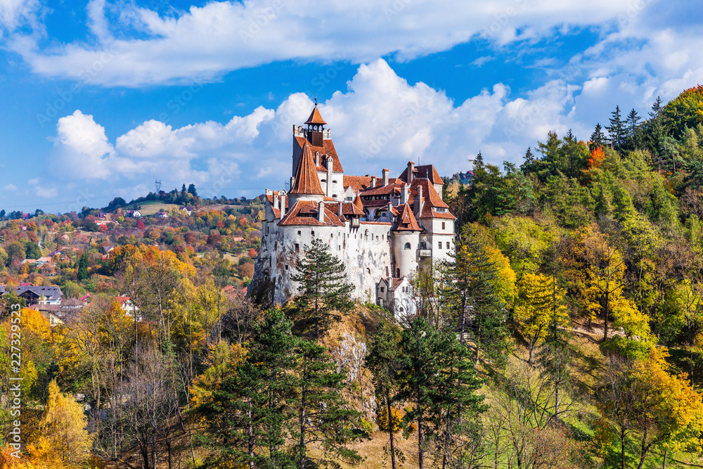 Brasov, Romania. The medieval Castle of Bran, known for the myth of ...