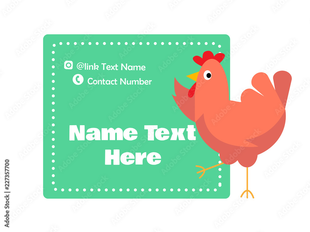 Label design template with chicken logo style. vector illustrator Stock ...