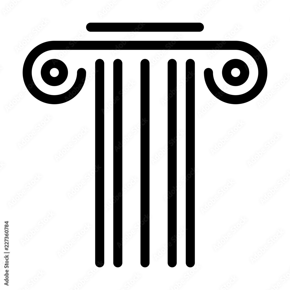 column architect architecture draw draft vector icon Stock Vector ...